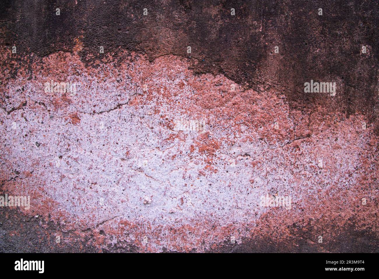 Texture of old rustic wall covered with brown stucco. Abstract ...