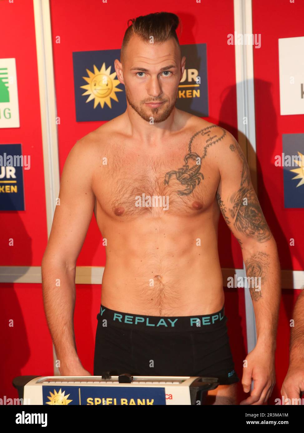 Artur Reis (super middleweight Wolfsburg) at the official weigh-in ...