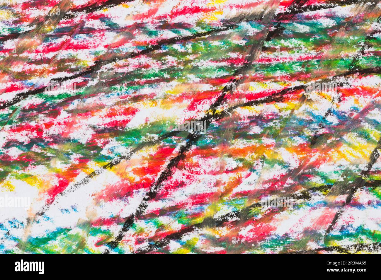 Crayon drawing texture of different colors - abstract background - on ...