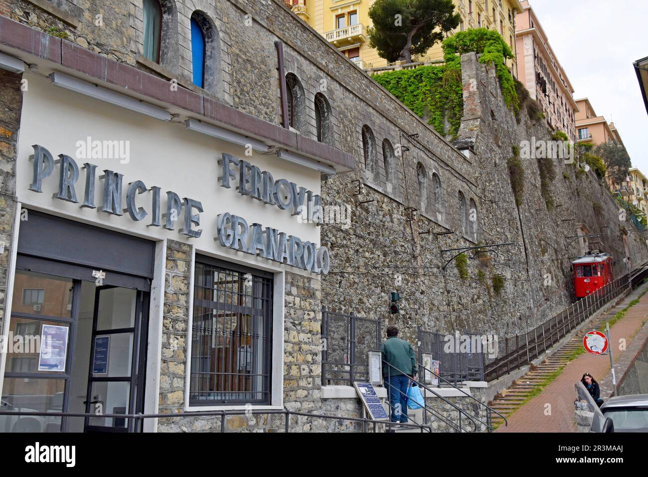The Principe–Granarolo rack railway in Genoa, Italy Stock Photo - Alamy