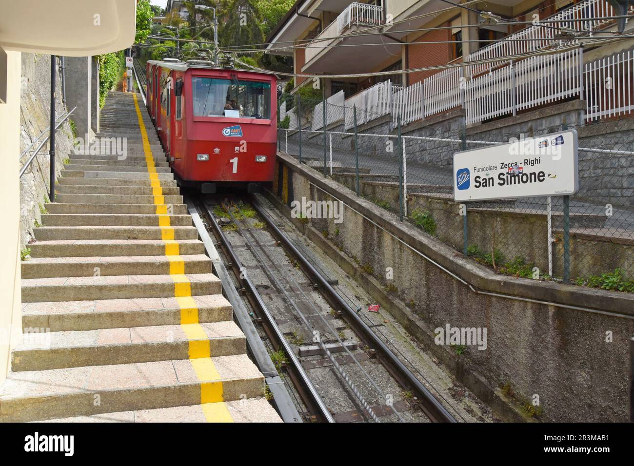 Genoa the zecca righi railway hi-res stock photography and images - Alamy