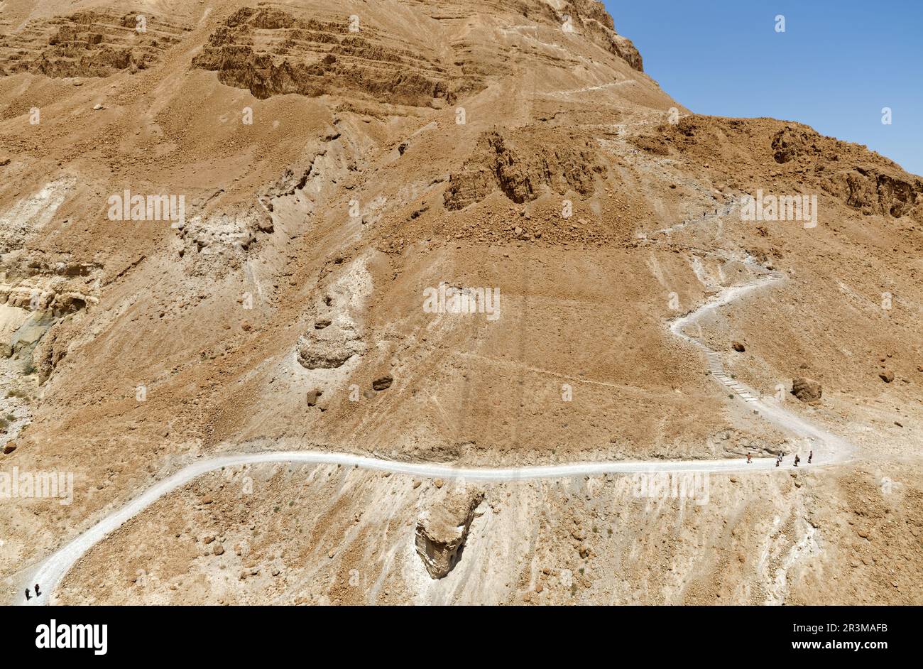Masada National Park hiking path in Israel Stock Photo - Alamy