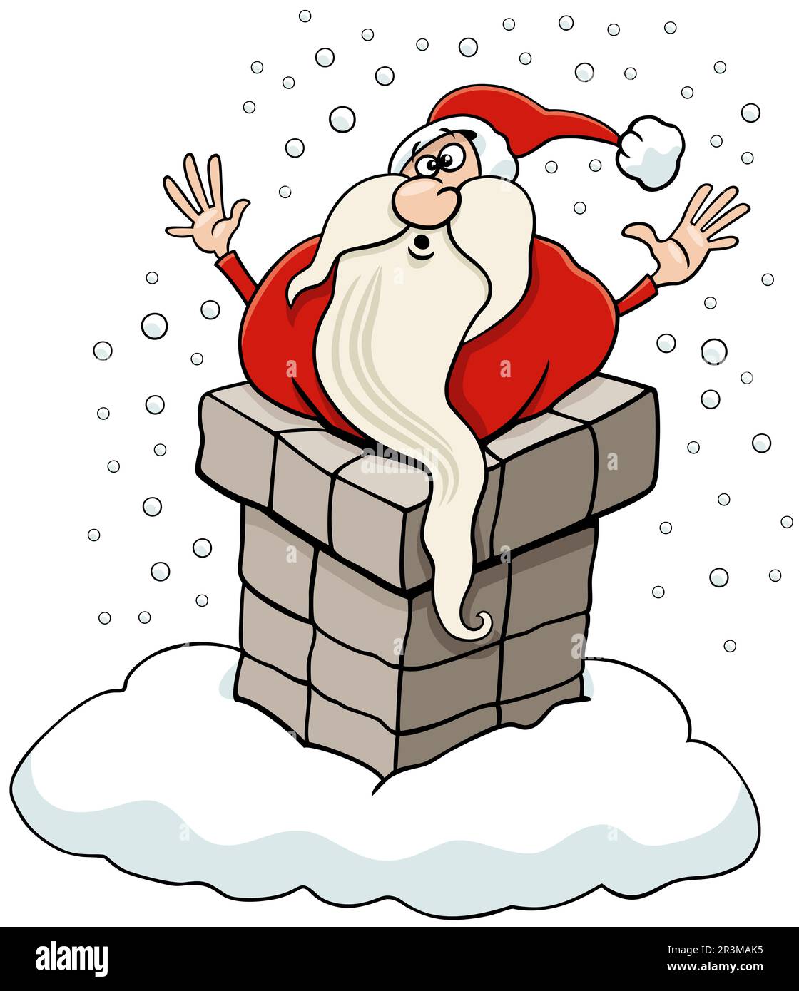 Santa stuck in chimney Cut Out Stock Images & Pictures - Alamy