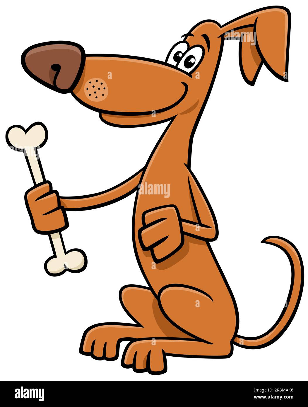 Dog with bone clip art hi-res stock photography and images - Alamy