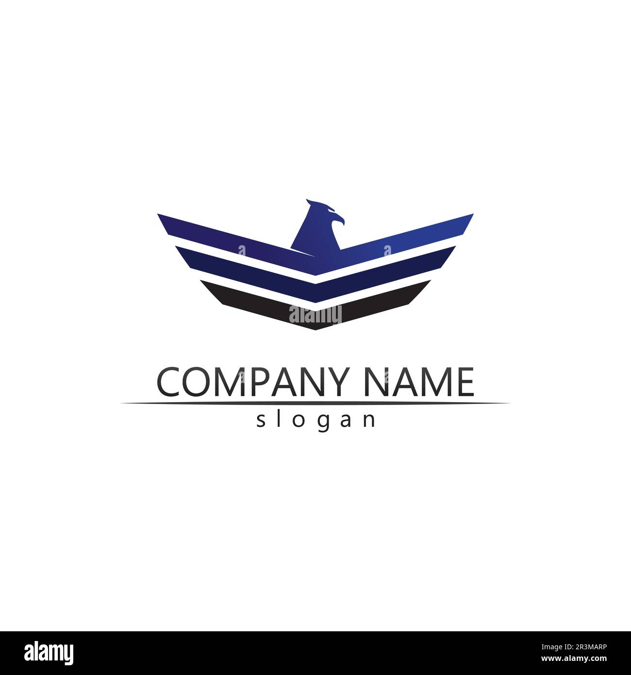 Black wing logo symbol for a professional designer Stock Vector Image ...
