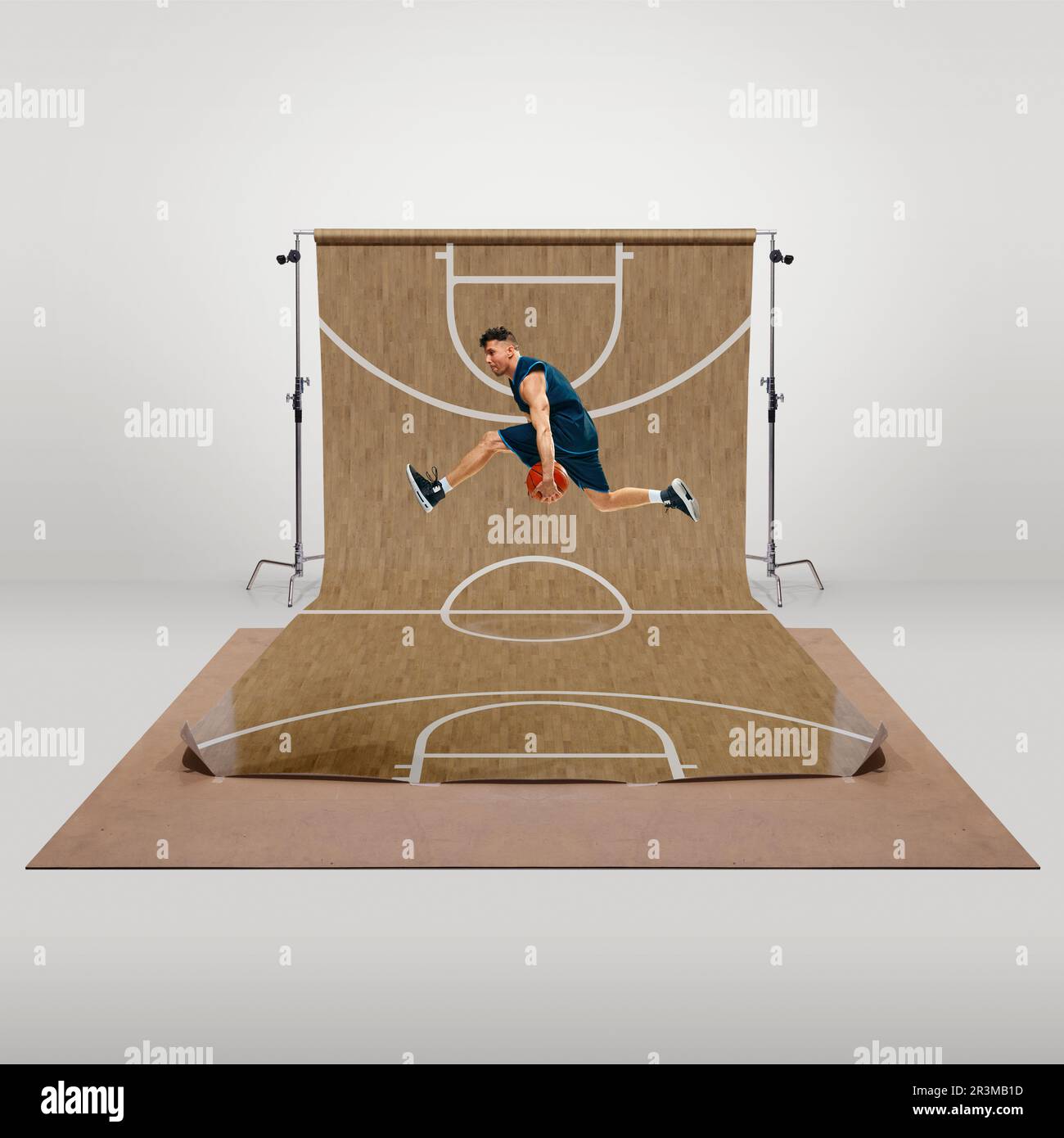 Dynamic image of professional basketball player in uniform during game ...