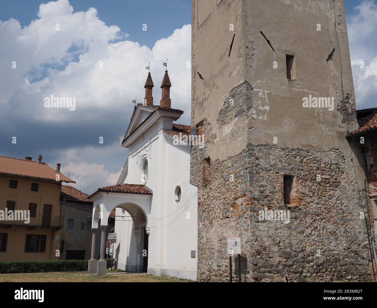 Santa Maria Maggiore church in Candelo Stock Photo - Alamy