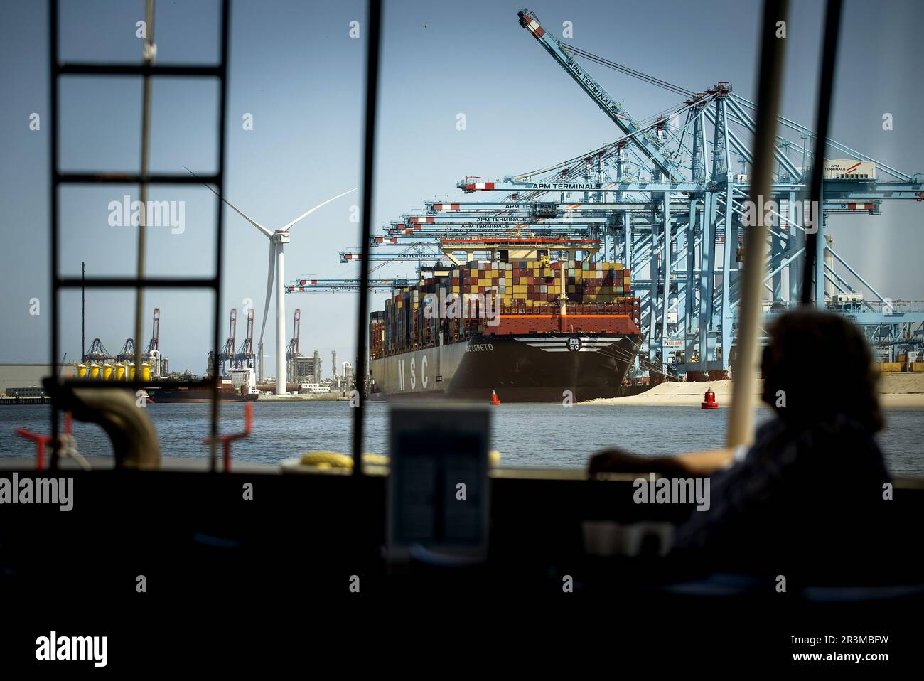 ROTTERDAM - The MSC Loreto, the largest container ship in the world, in ...