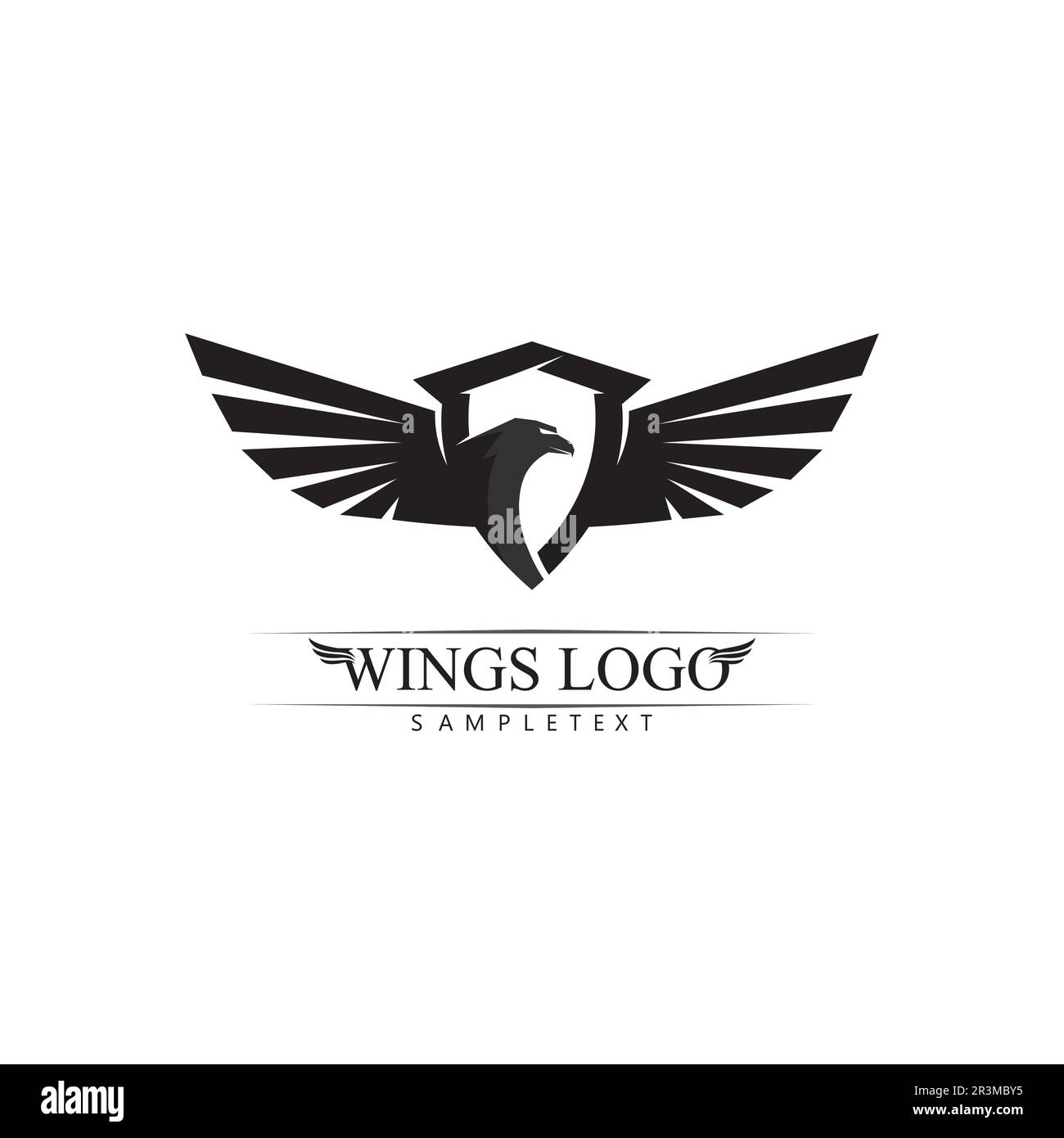 Wing bird falcon love logo Stock Vector Image & Art - Alamy