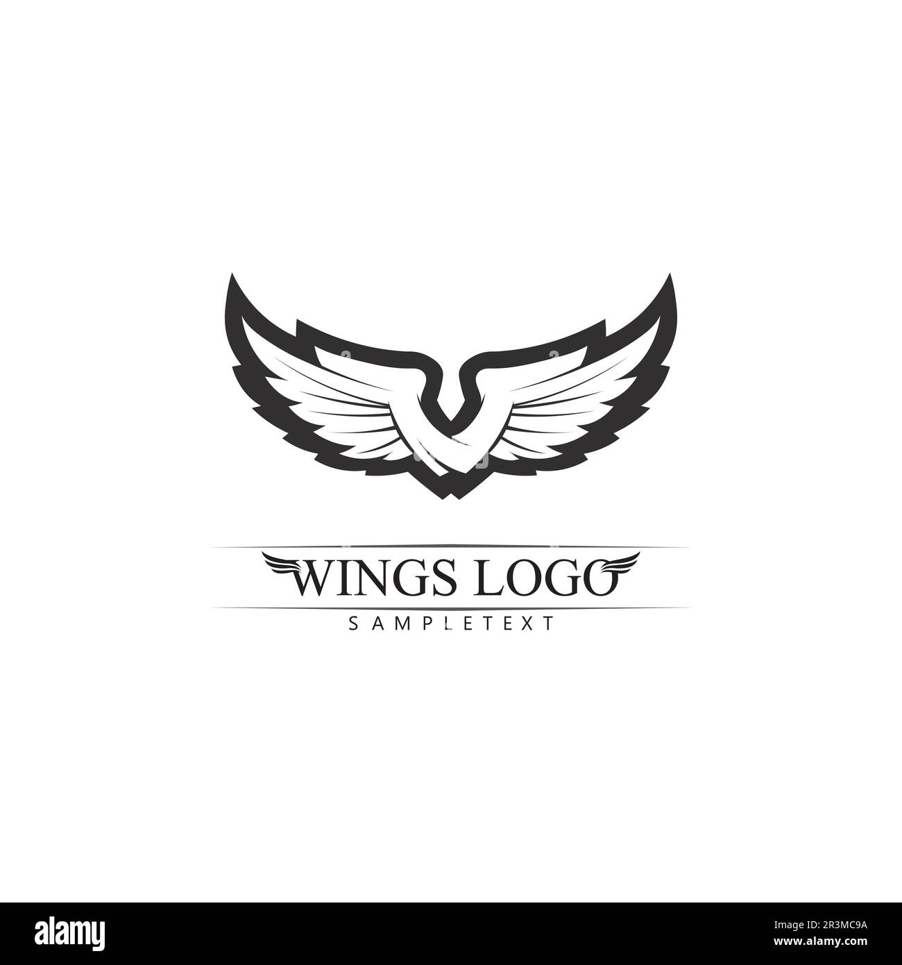 Wing bird falcon love logo Stock Vector Image & Art - Alamy