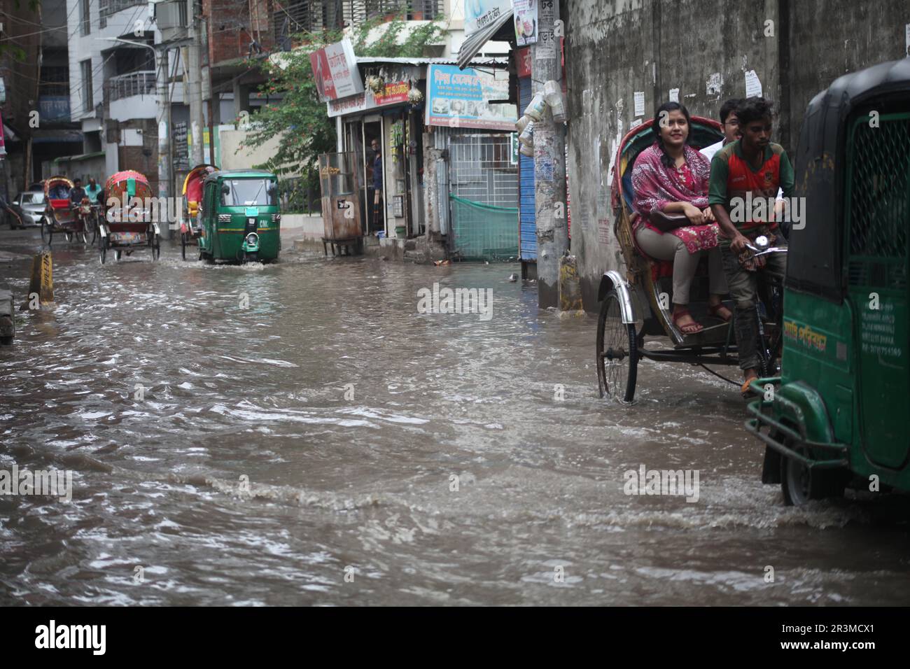 water logging,17may2023 dhaka Bangladesh.The residents of Gopipara in ...