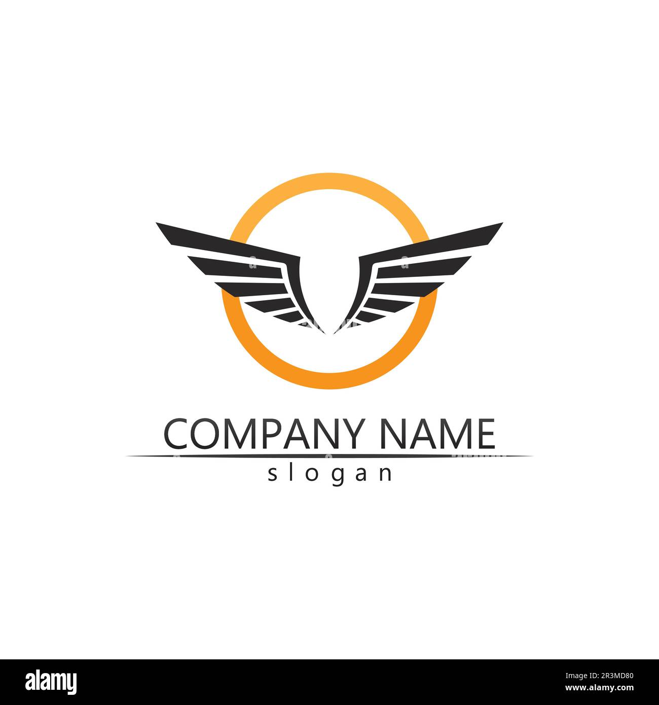 Black wing logo symbol for a professional designer Stock Vector Image ...