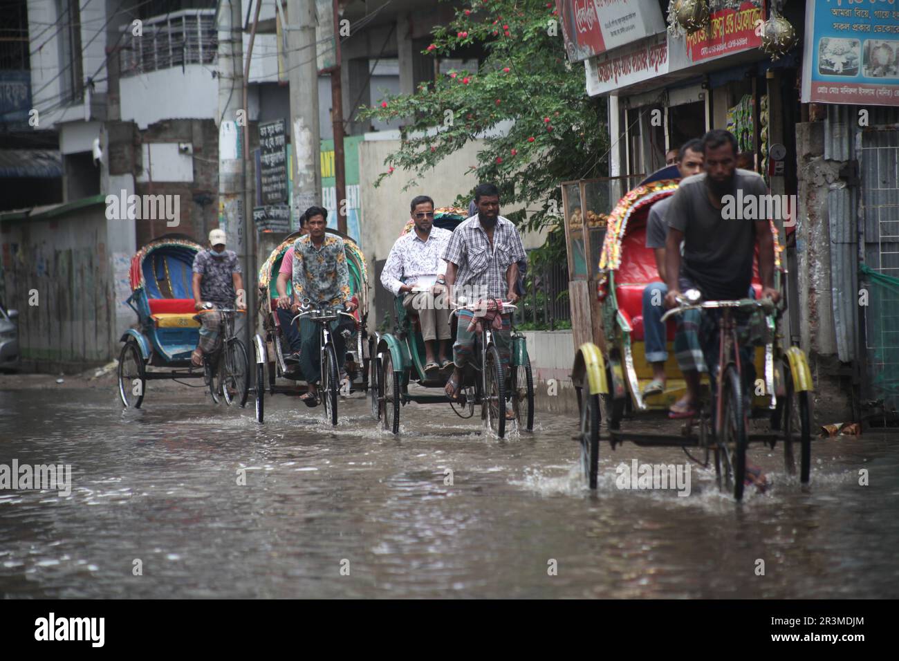 water logging,17may2023 dhaka Bangladesh.The residents of Gopipara in ...