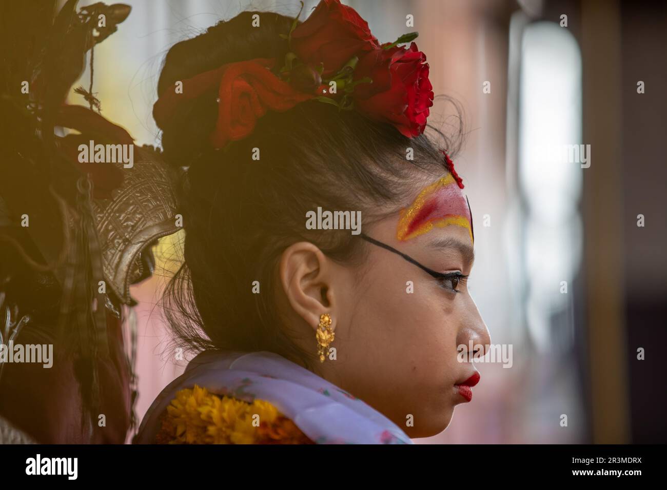 Kumari Living Goddess of Nepal Stock Photo - Alamy