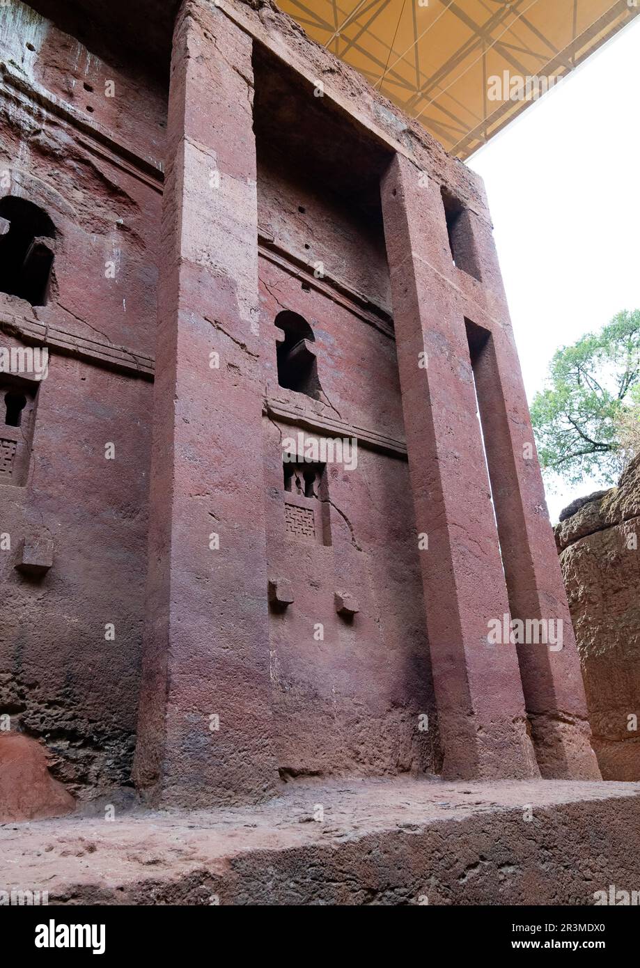 Biete Medhane Alem House of the Saviour of the World rock-hewn church ...