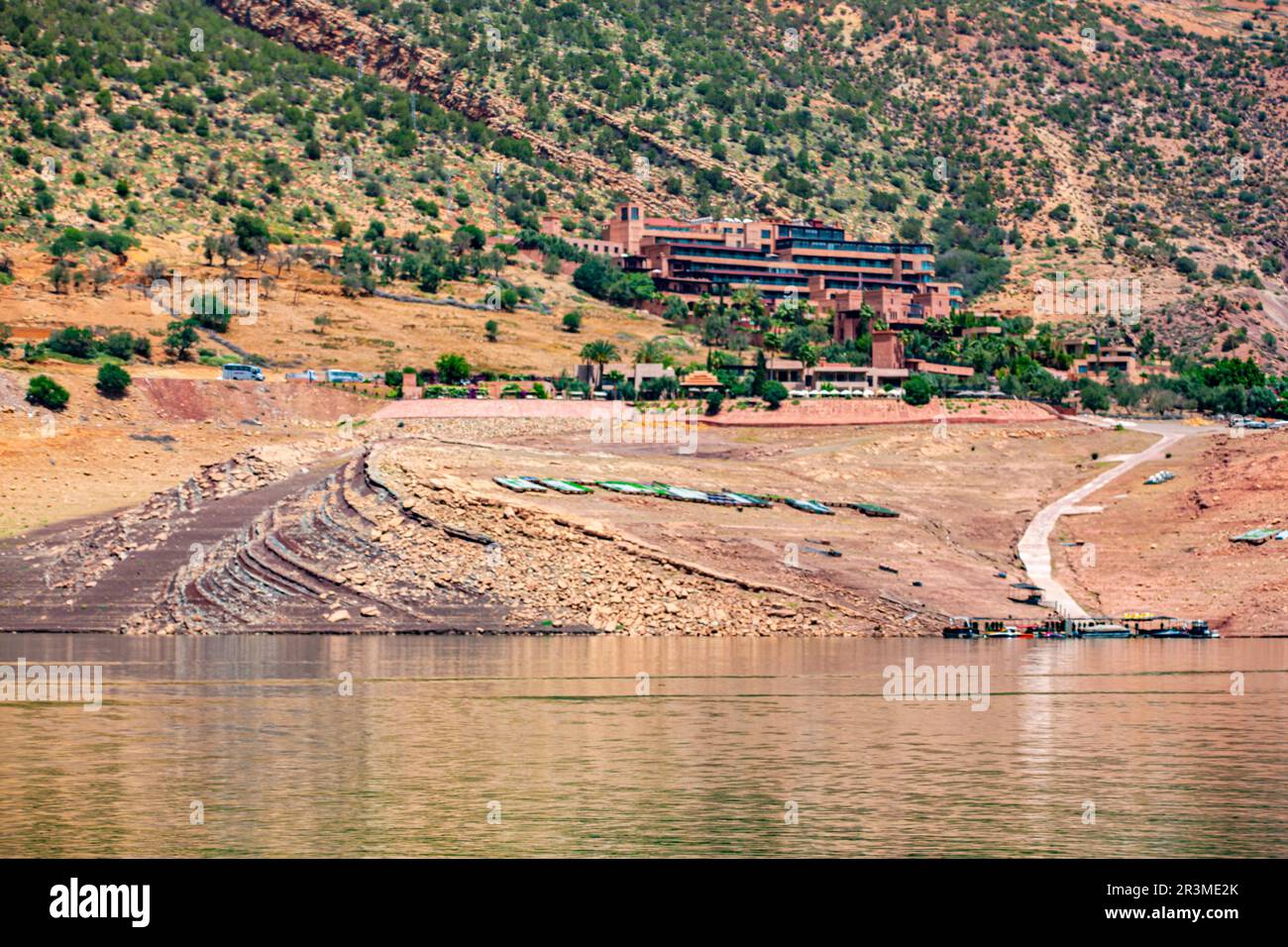 The luxury Widiane Lotel located on the edge of lake Bin El Ouidane ...
