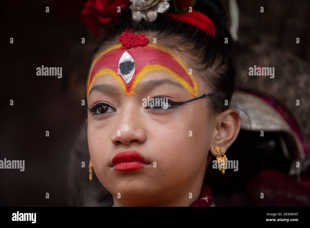 Kumari Living Goddess of Nepal Stock Photo - Alamy