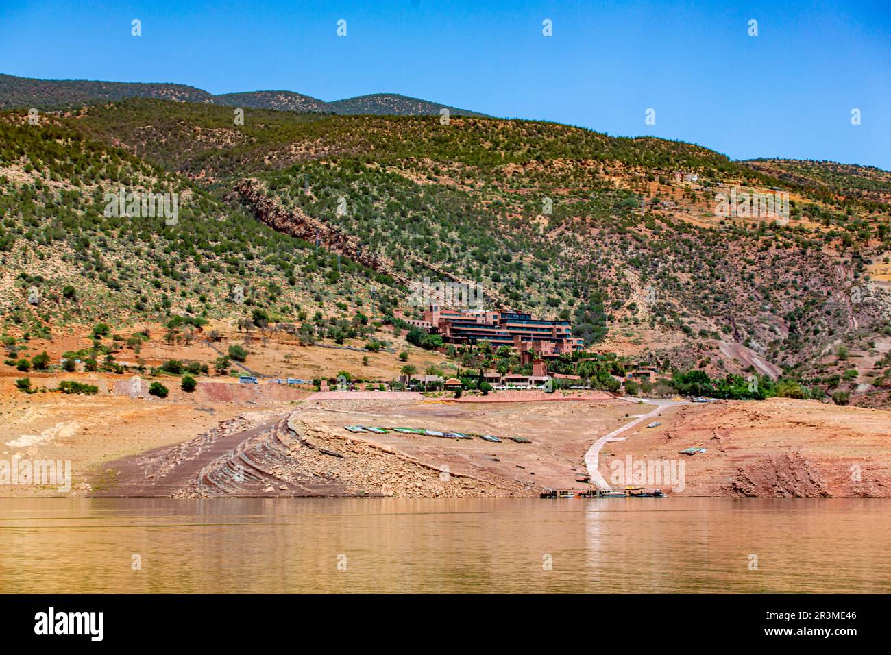 The luxury Widiane Lotel located on the edge of lake Bin El Ouidane ...