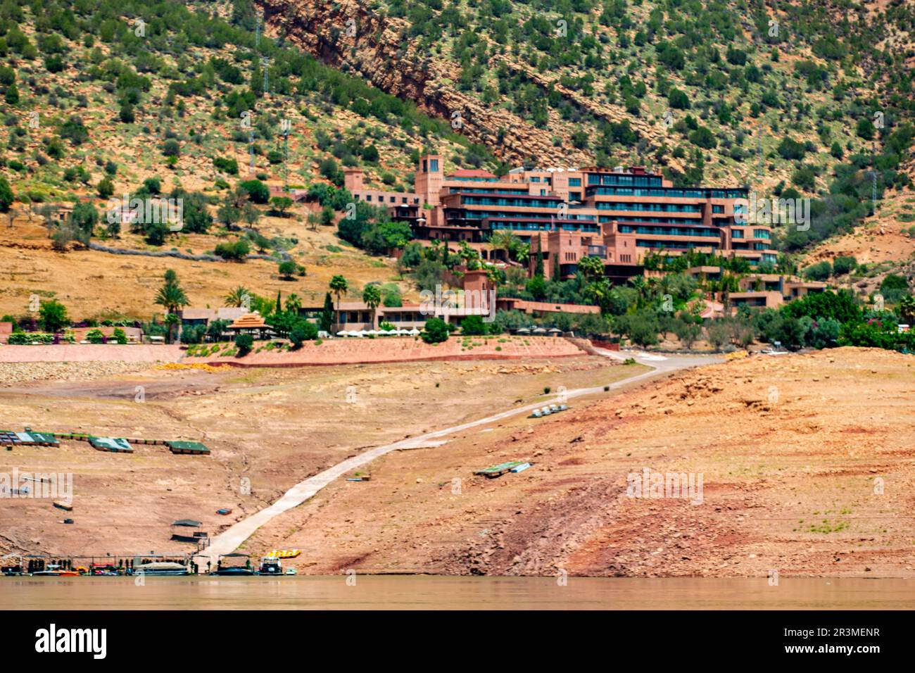 The luxury Widiane Lotel located on the edge of lake Bin El Ouidane ...