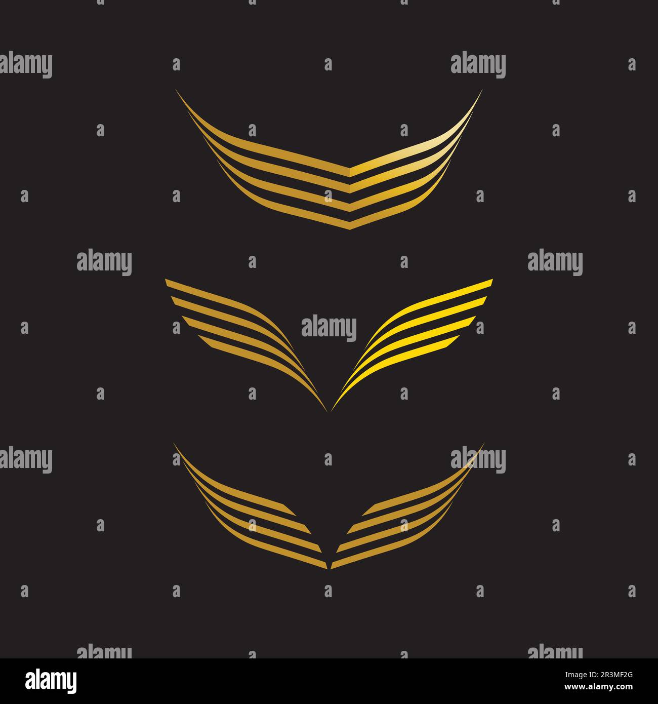 Black gold wing logo symbol for a professional designer Stock Vector ...