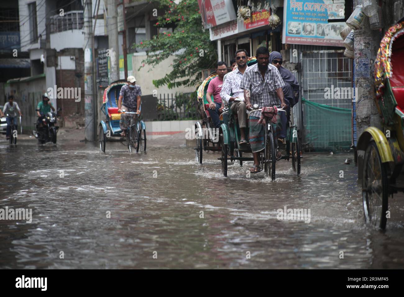 water logging,17may2023 dhaka Bangladesh.The residents of Gopipara in ...