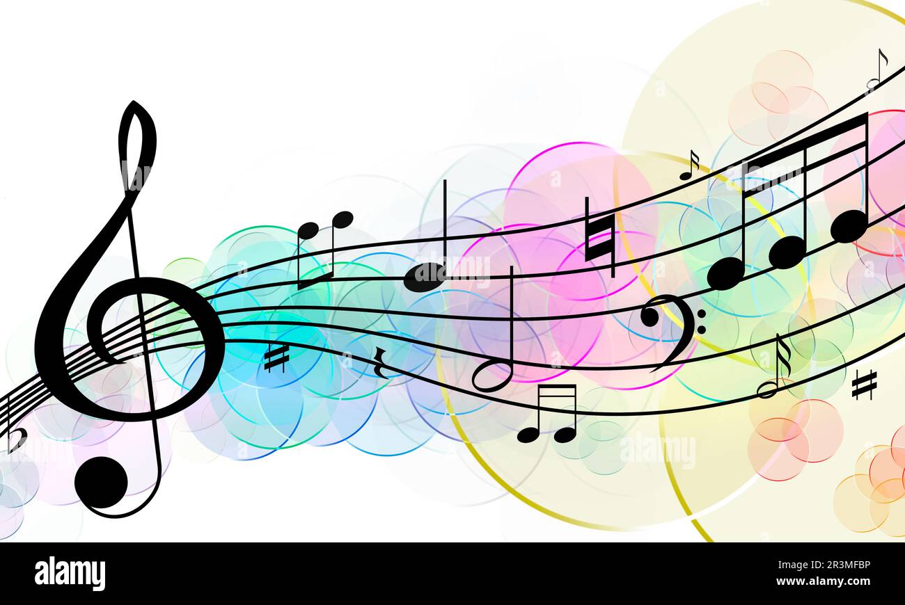 Colorful Music Notes Symbols