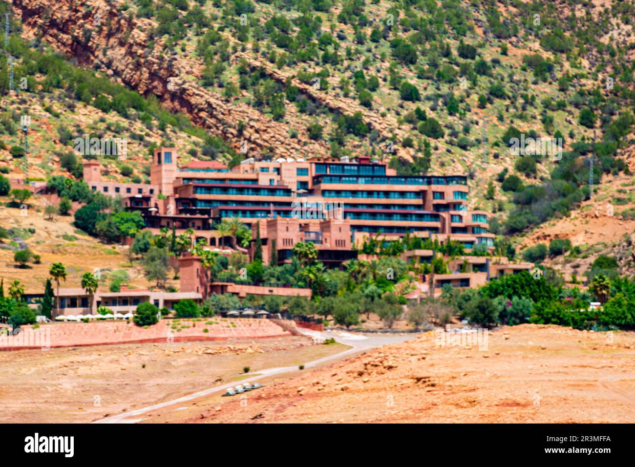 The luxury Widiane Lotel located on the edge of lake Bin El Ouidane ...