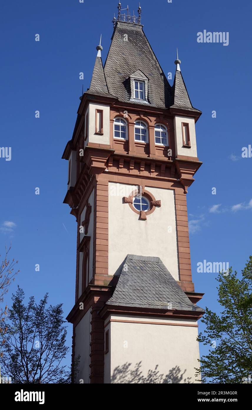 Tower of the Deuster Castle in Kitzingen Stock Photo - Alamy