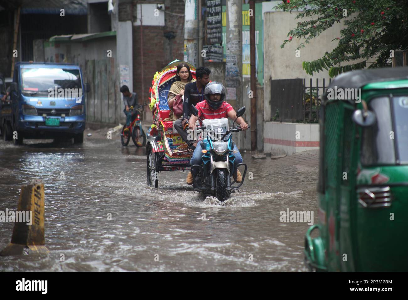 water logging,17may2023 dhaka Bangladesh.The residents of Gopipara in north Badda are suffering ...
