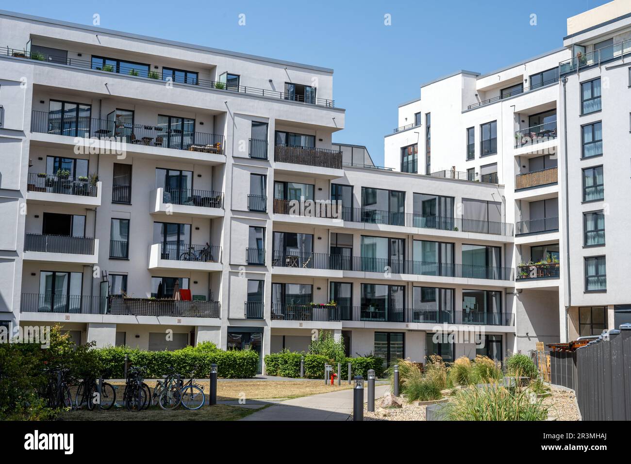New apartment buildings in a development area in Berlin, Germany Stock ...