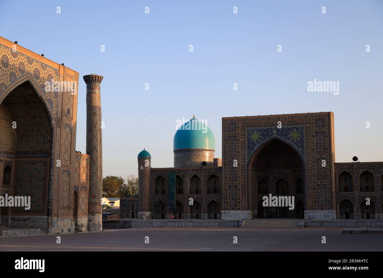 View of the Registan square in Samarkand, Uzbekistan Stock Photo - Alamy