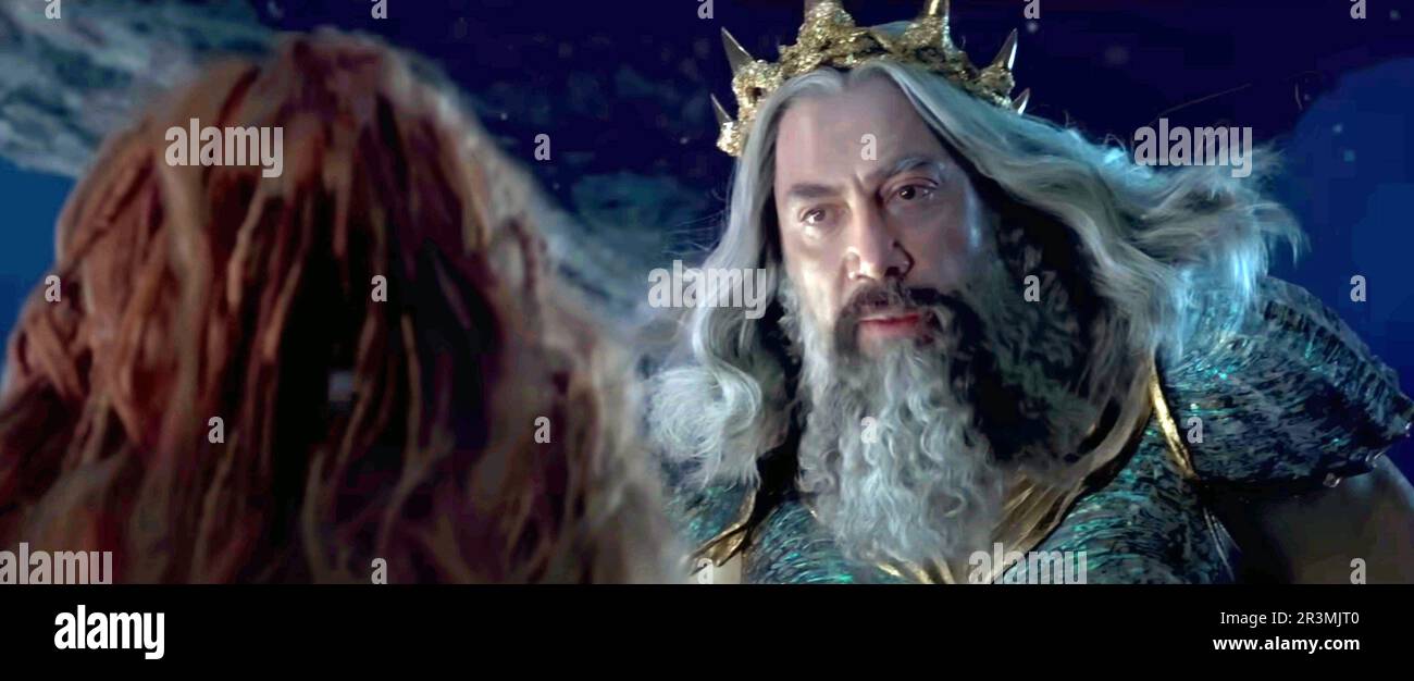 THE LITTLE MERMAID, from left: Halle Bailey as Ariel, Javier Bardem ...