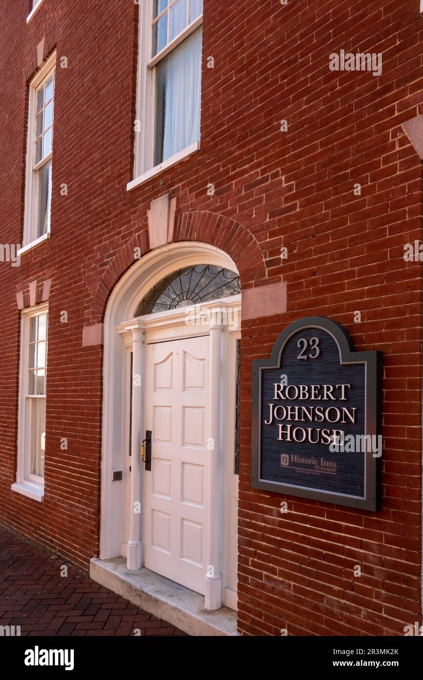 Robert johnson house historic inns front entrance hi-res stock ...