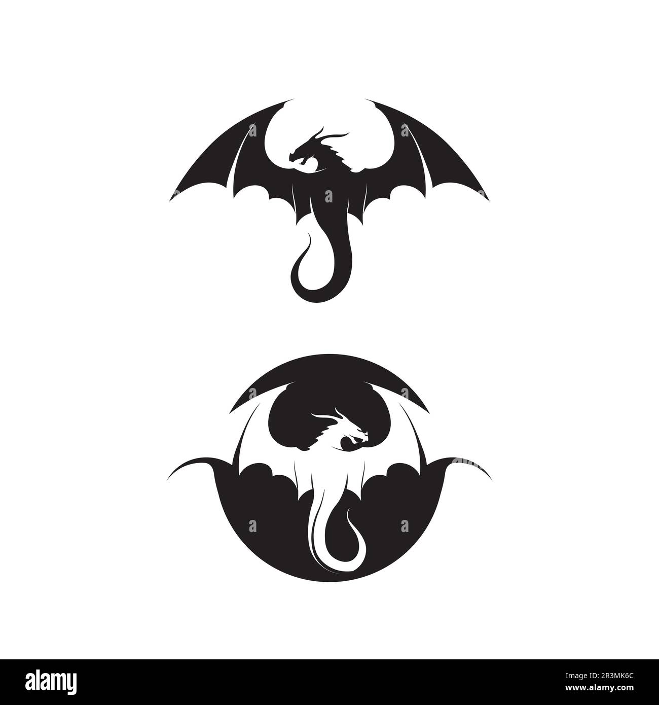 Dragon vector icon illustration design logo template Stock Vector Image ...