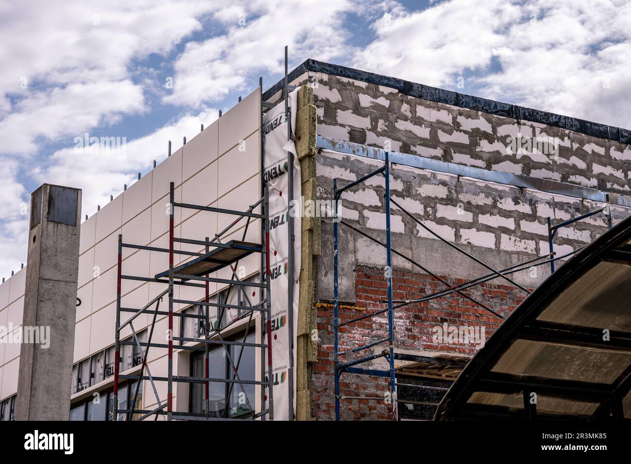 cladding facades with decorative panels Stock Photo - Alamy