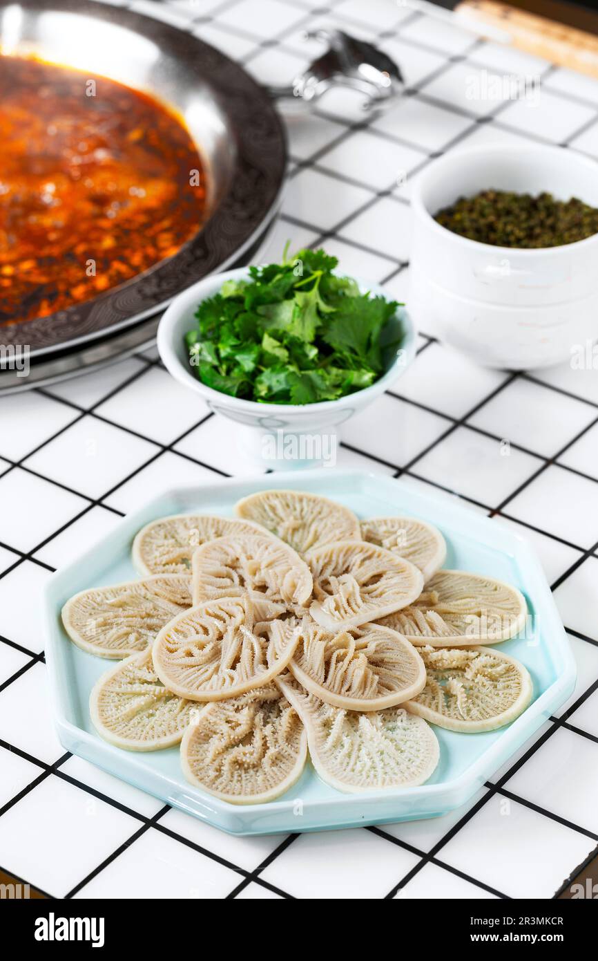 Beef omasum for hot pot use Stock Photo - Alamy