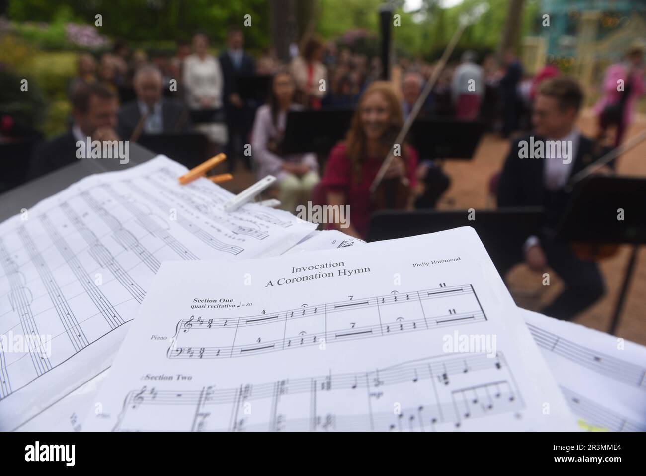 A hymn sheet during the opening Coronation Garden that was opened by ... A hymn sheet during the opening Coronation Garden that was opened by ...