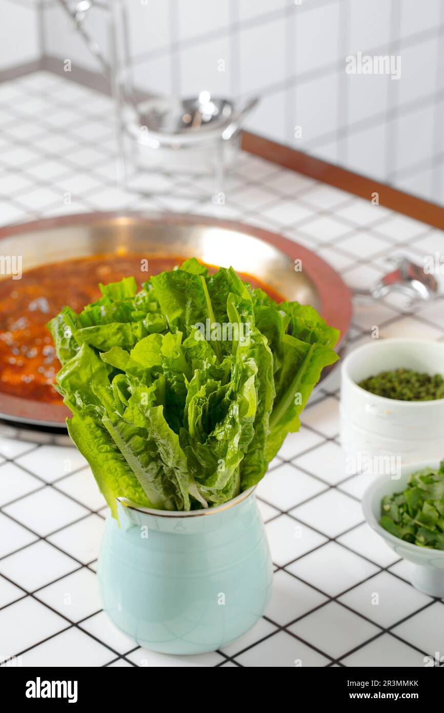 Taiwanese Lettuce A-Choy for hot pot,yakiniku, sukiyaki and shabu used ...