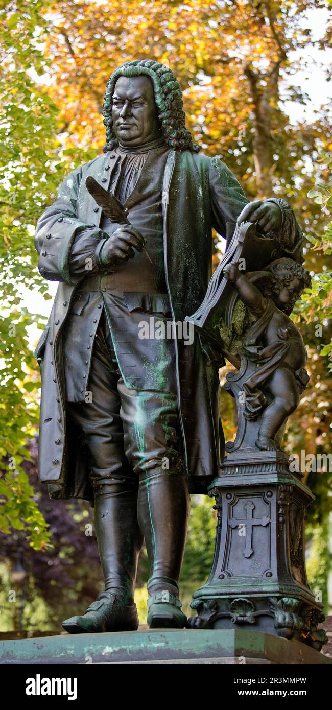Bach monument at the Bachhaus by Adolf von Donndorf, Eisenach ...