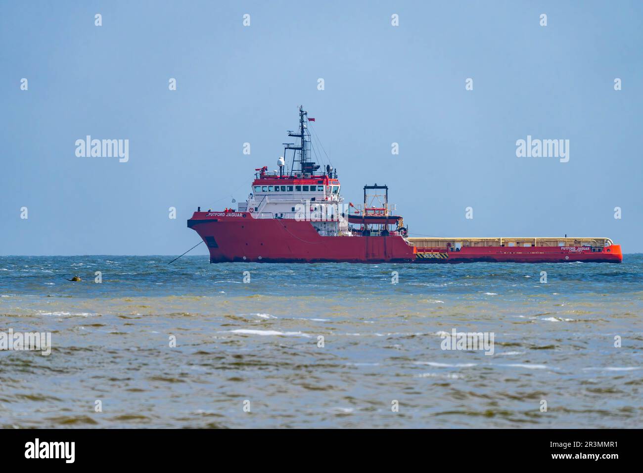 Photo of the Putford Jaguar supply ship anchored out in North Sea off ...