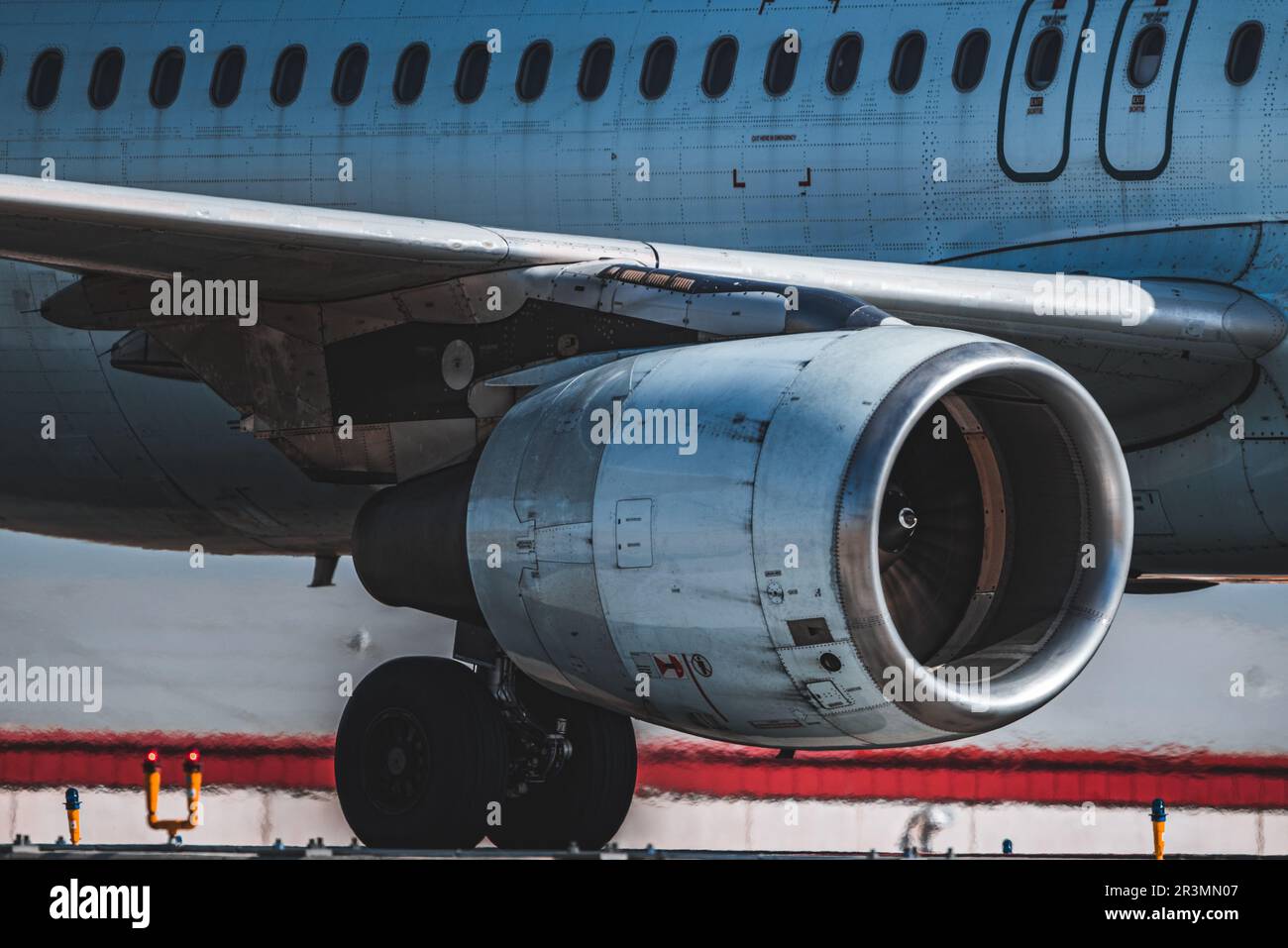 An Aircraft Turbine just before takeoff Stock Photo - Alamy