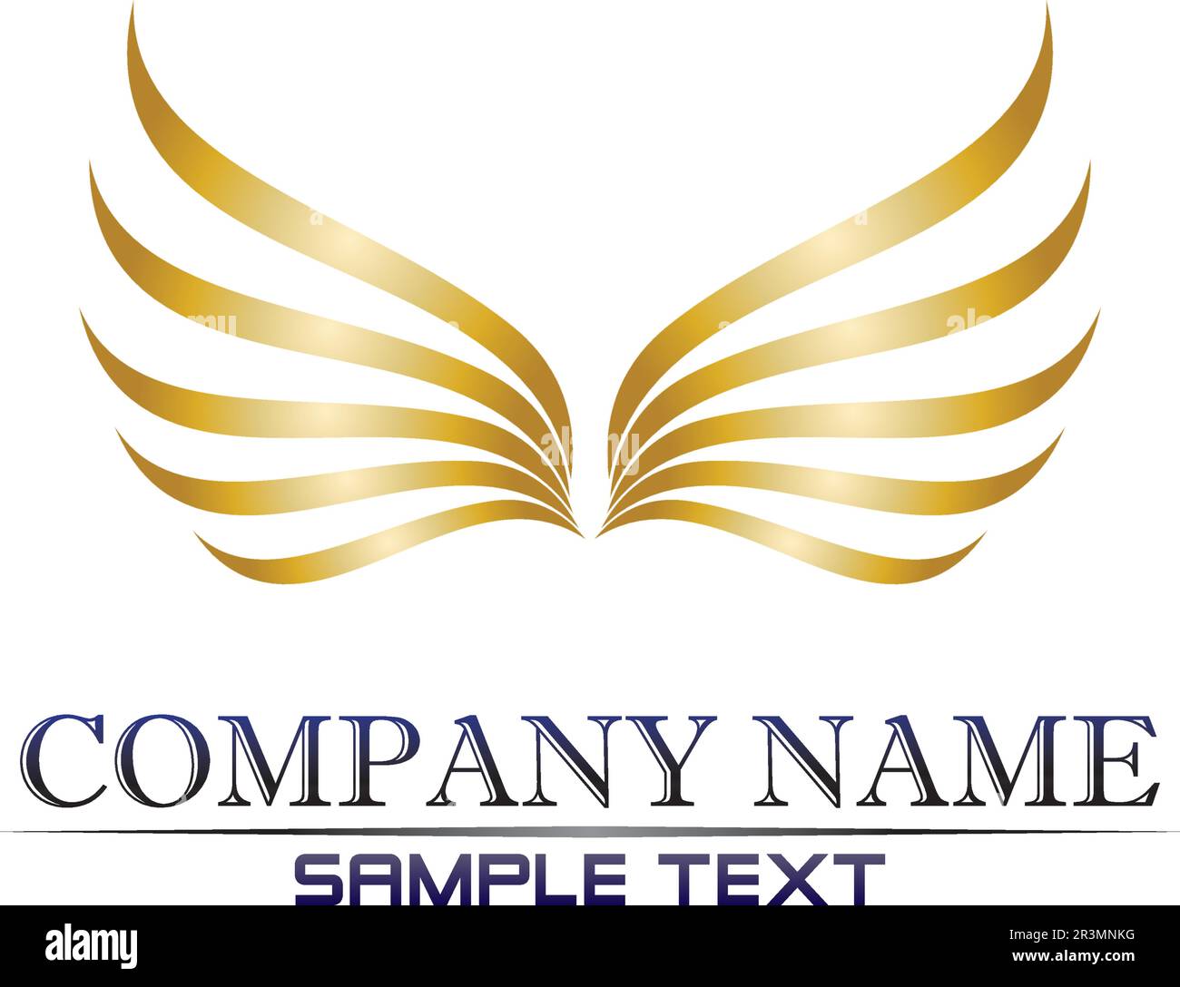 Black wing logo symbol for a professional designer Stock Vector Image ...