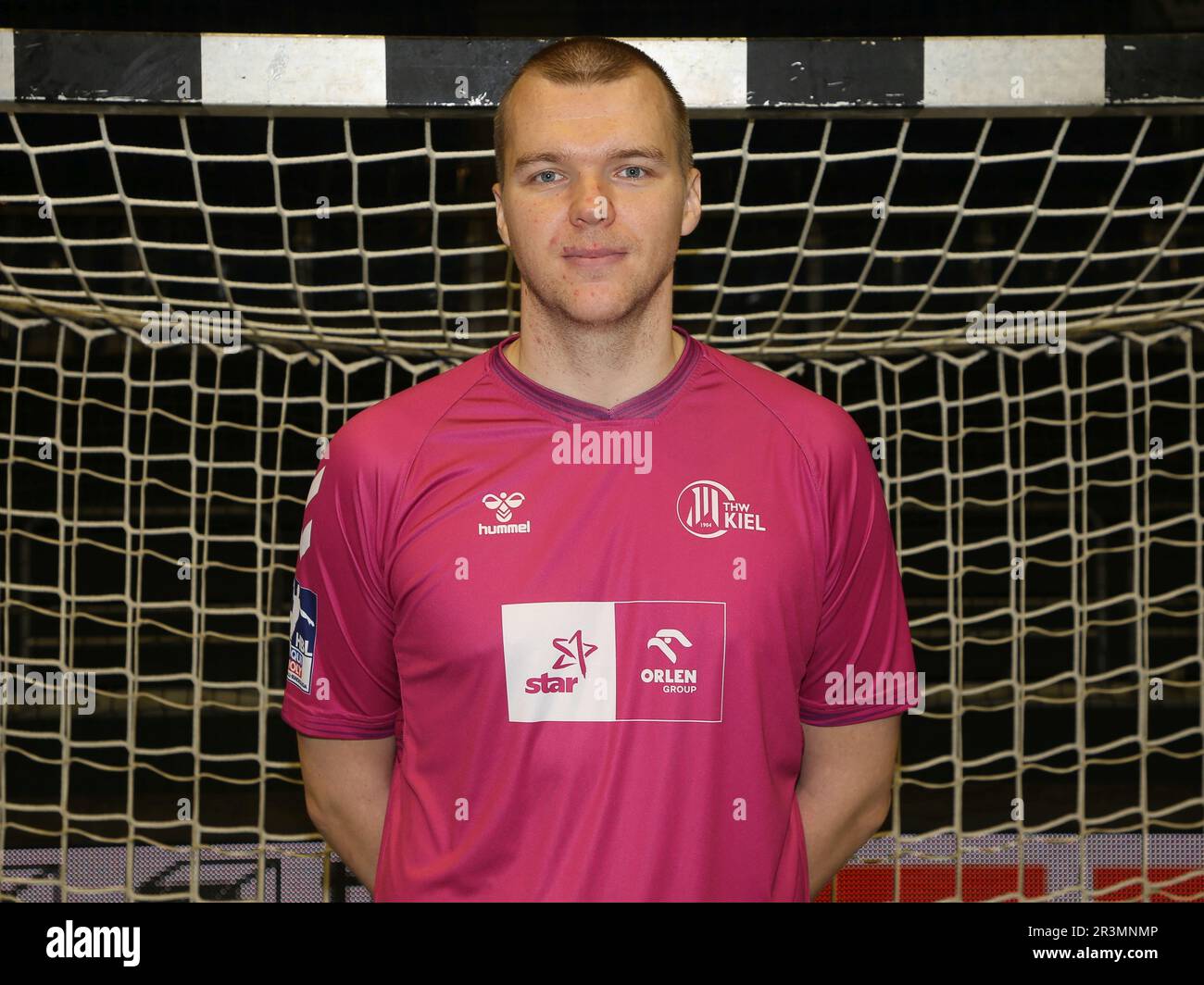 Czech handball goalkeeper TomÃ¡Å¡ Mrkva (THW Kiel) Liqui Moly HBL ...