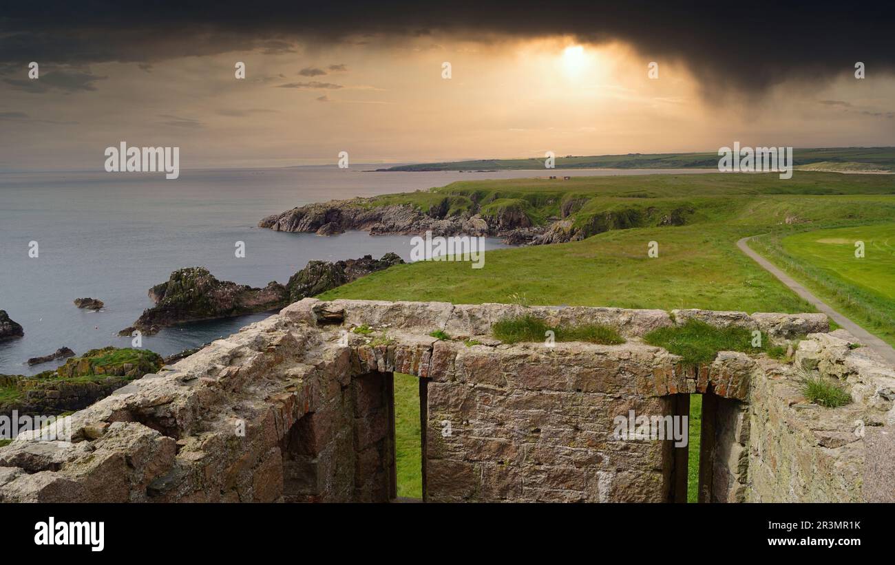The New Slains Castle in Scotland Stock Photo - Alamy