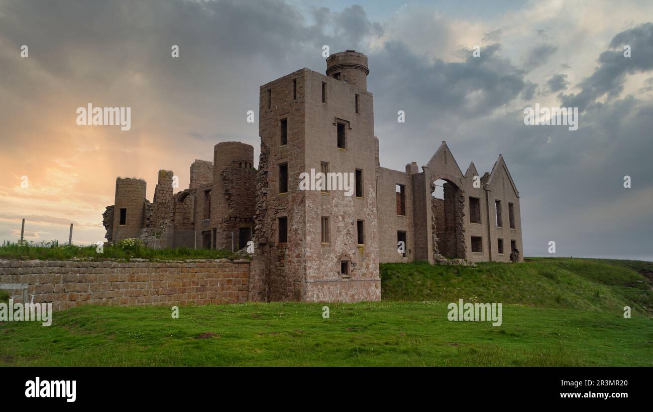 The New Slains Castle in Scotland Stock Photo - Alamy