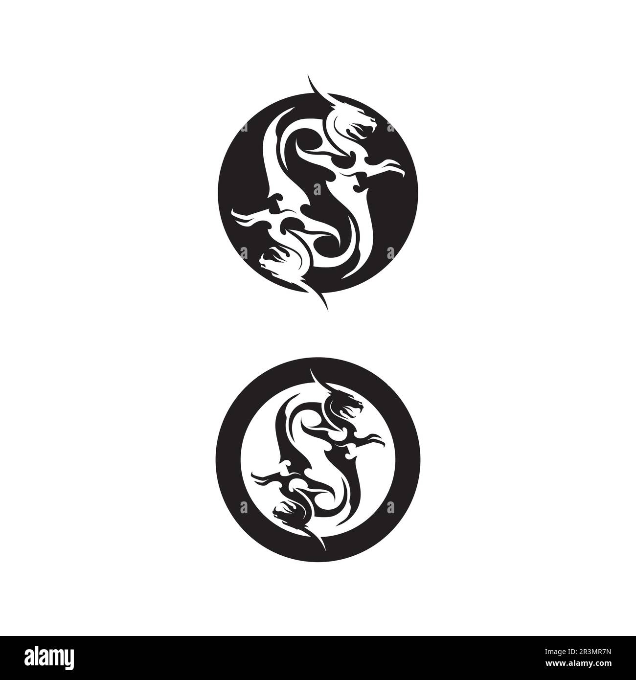 Dragon vector icon illustration design logo template Stock Vector Image & Art - Alamy