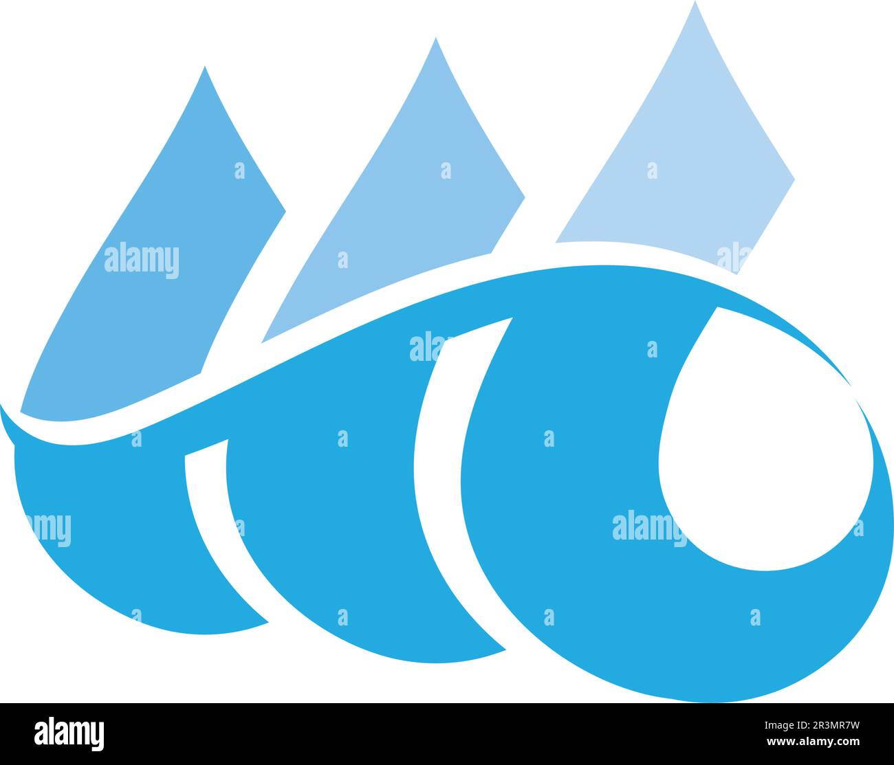 water and Waves beach logo and symbols template icons app Stock Vector ...