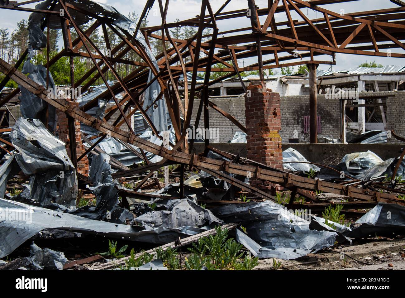 The storage shed for agricultural vehicle located in Dolyna village was ...