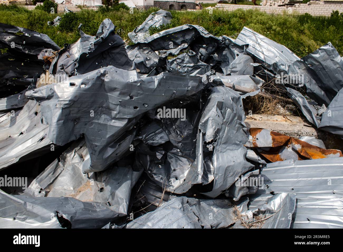 The storage shed for agricultural vehicle located in Dolyna village was ...