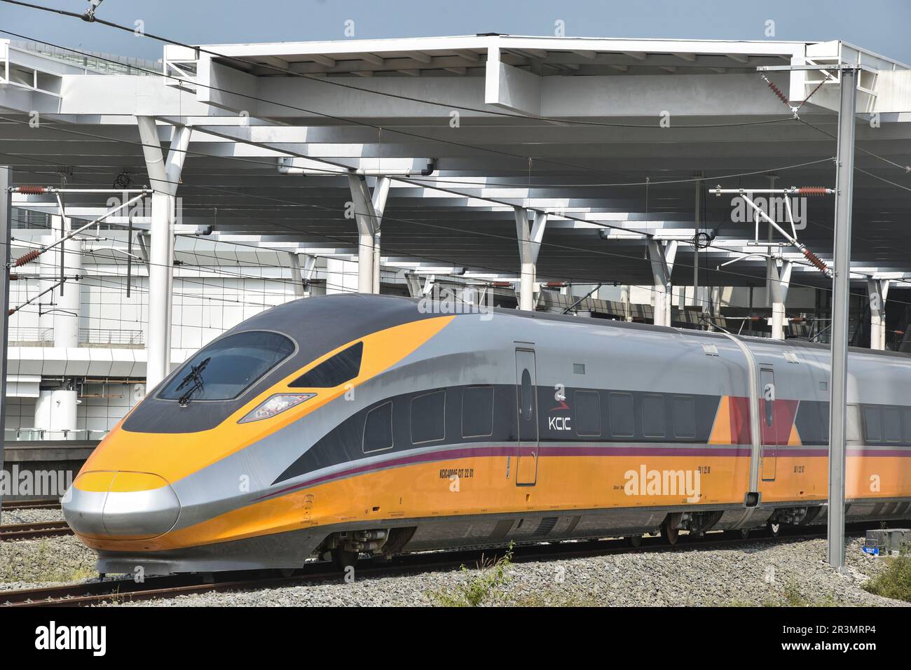 Bandung, Indonesia. 24th May, 2023. A bullet train bound for Jakarta ...